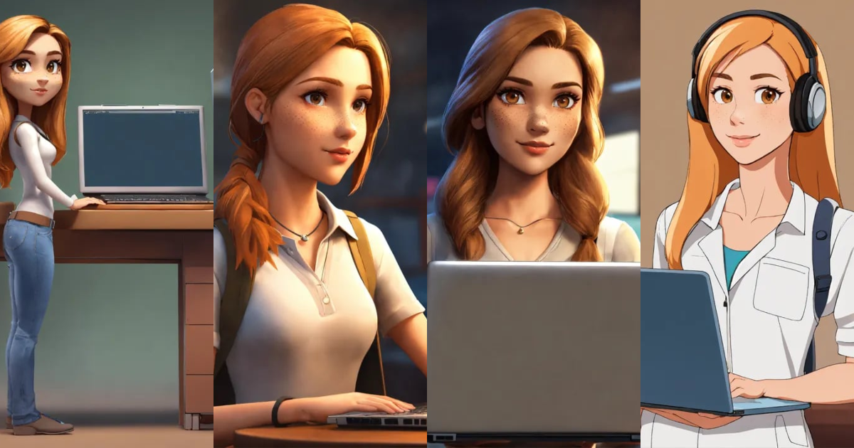 Lexica - A white intelligent, attractive female cartoon character ...