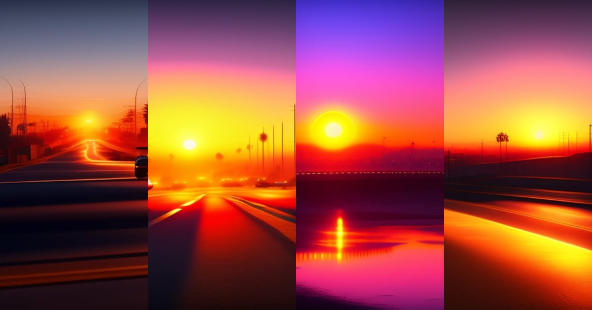 Lexica - Sunset, california, los ángeles, Compton, realistic, 4k, 8k ...