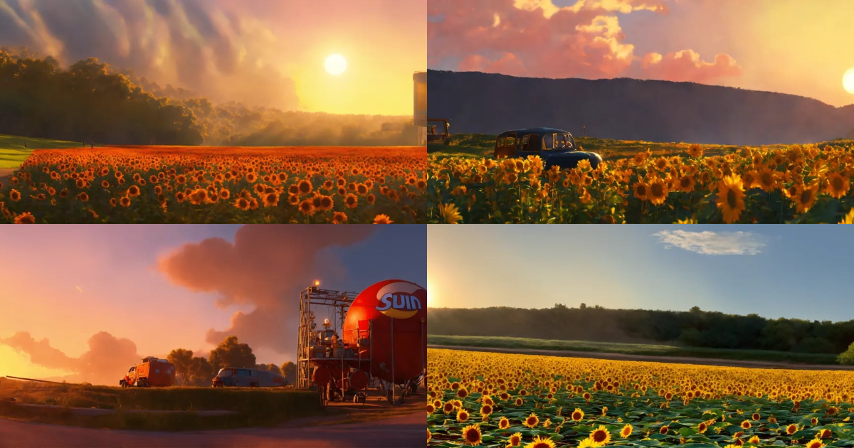 Lexica - The Sun, Pixar-style