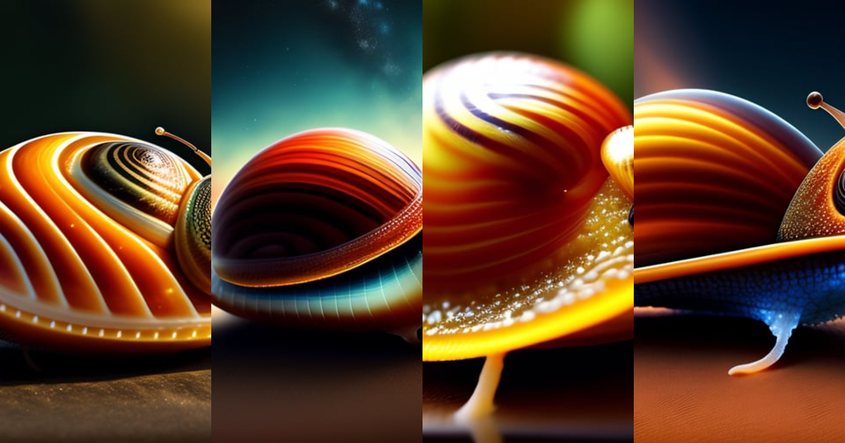 Lexica - Snail in the shape of a space ship