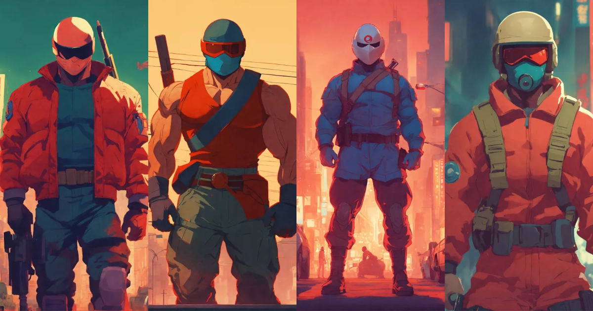 Lexica - Masked man, muscular, imposing, terrifying, soldier,akira ...