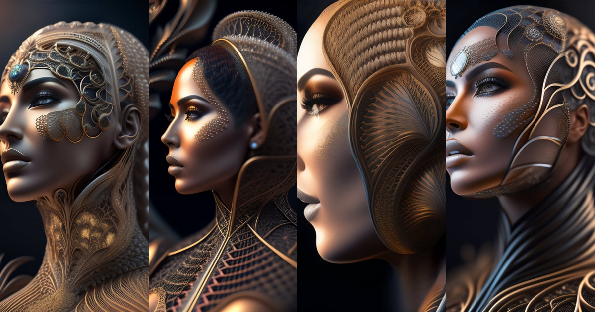Lexica - Face coming out of a wall complex 3d render ultra detailed of ...