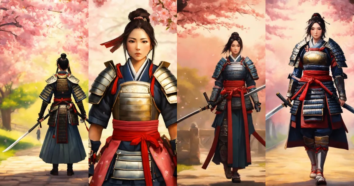 Lexica - IMAGE OF A FULL-LENGTH FEMALE SAMURAI WARRIOR, IN THE ARMOUR ...