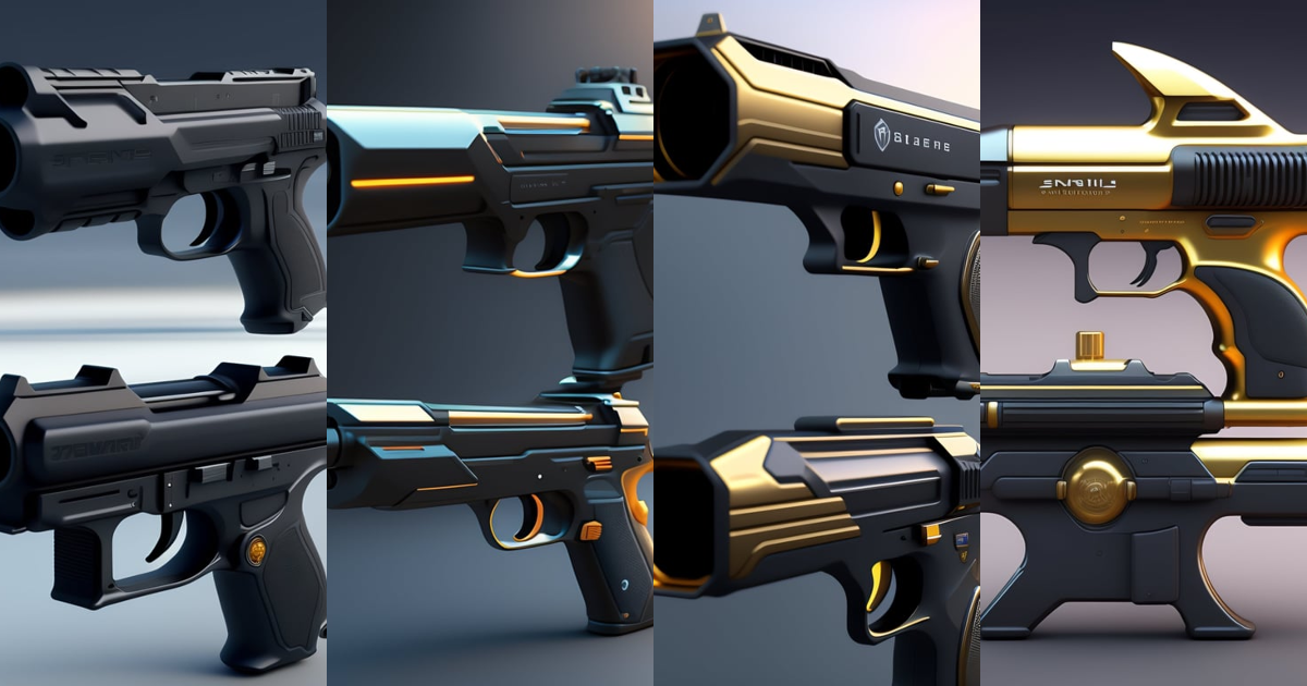 Lexica - Hard surface gun design , futuristic sci-fi