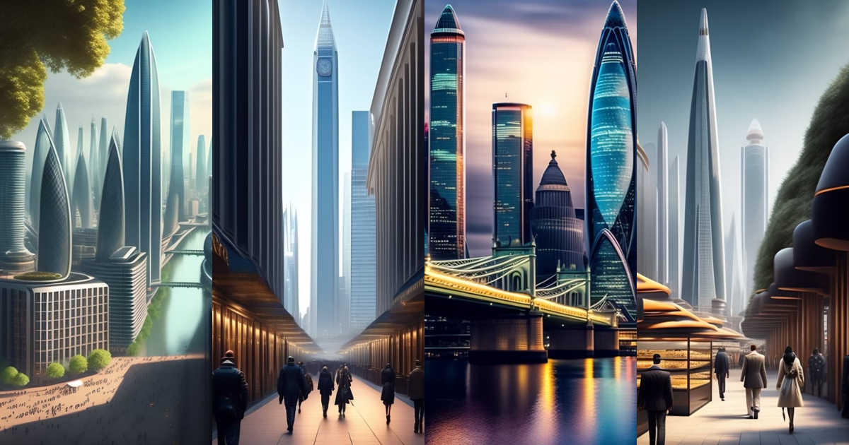 Lexica - London in the year 2100 after years of rampant inflation and ...