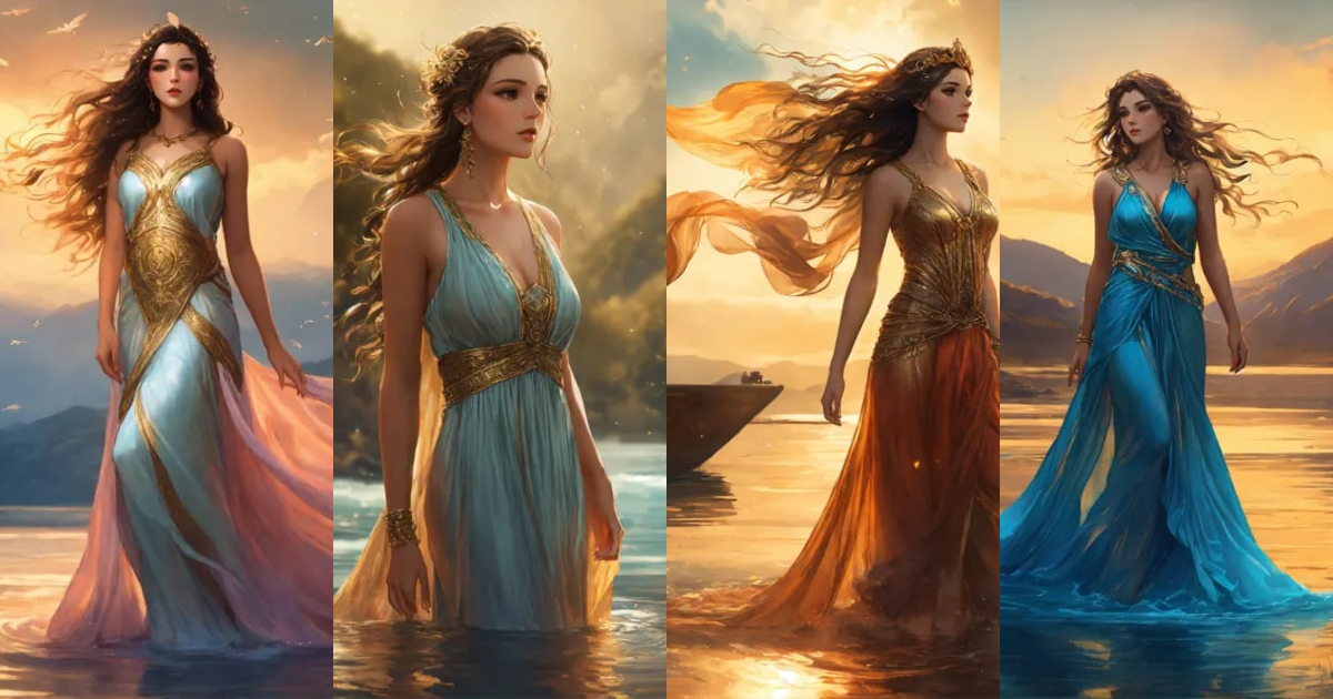 Lexica - Full Length Portrait of Beautiful Greek Goddess, Standing in a ...