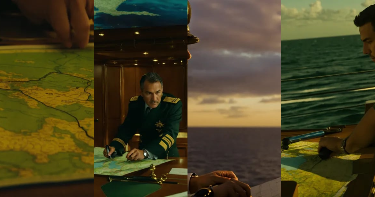 Lexica - A captain navigating a ship along a map