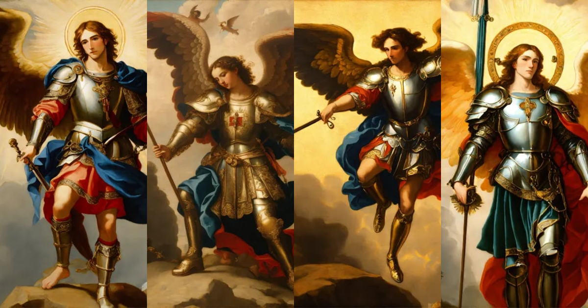 Lexica - Renaissance oil painting portrait of arch angel saint michael ...