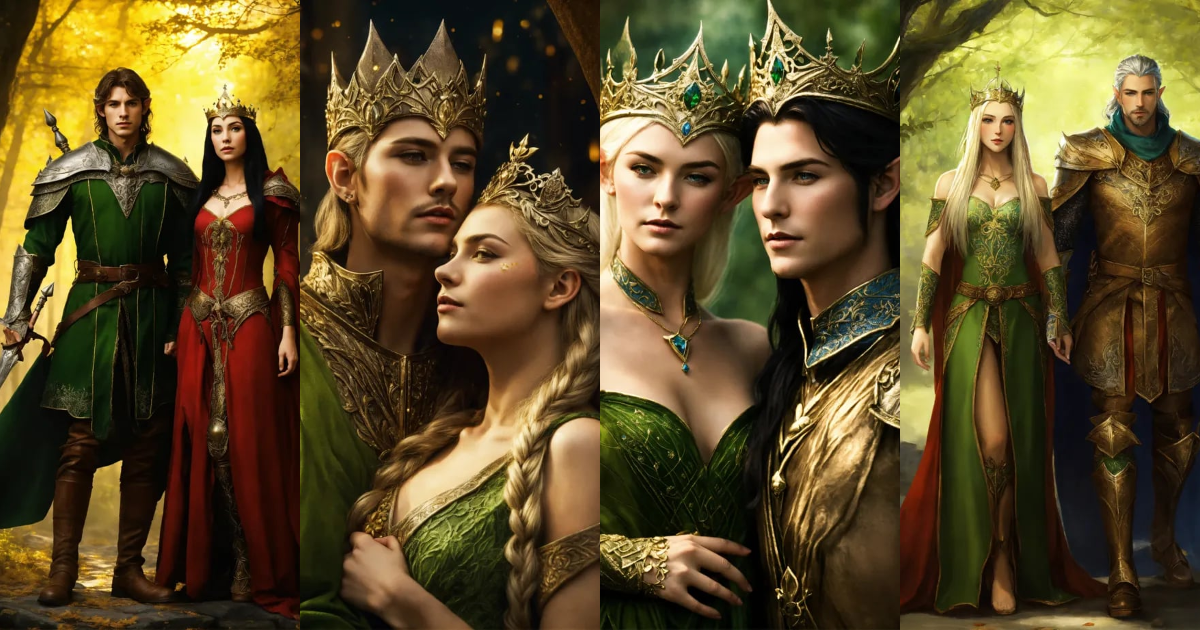 Lexica - Elven King and Queen, Medieval fantasy.