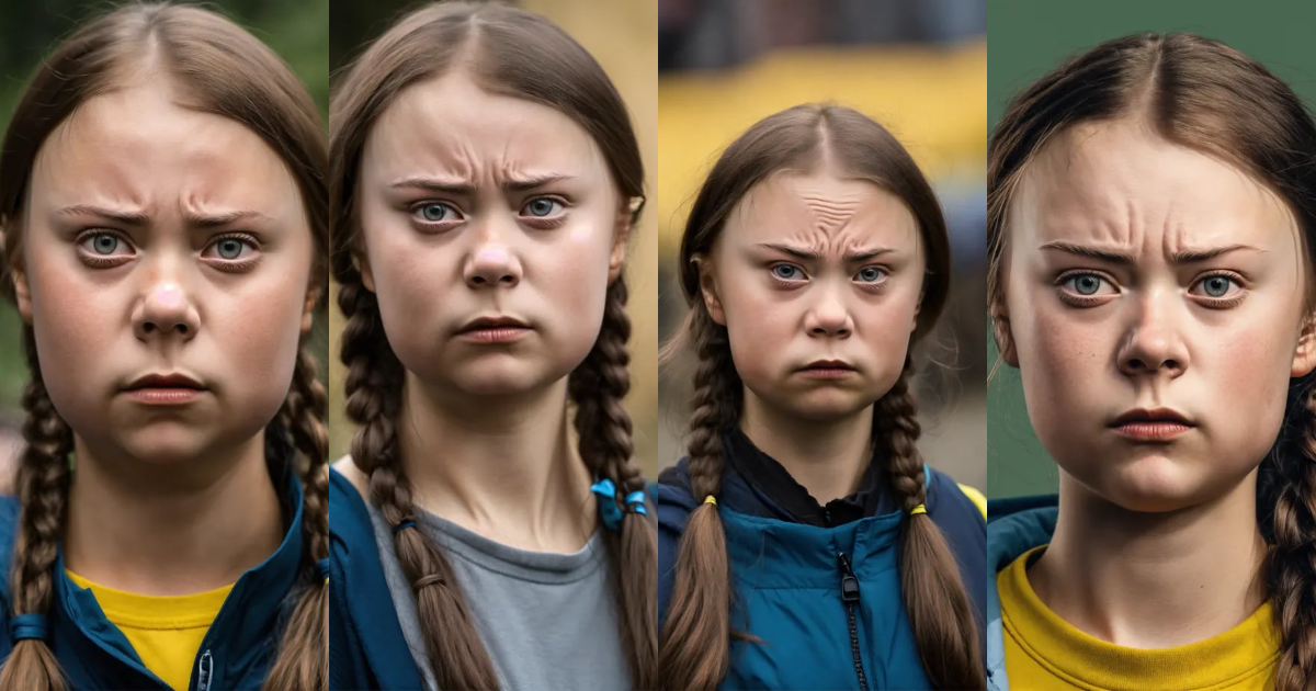 Lexica - GRETA THUNBERG MAD, ANGRY, FROWNING