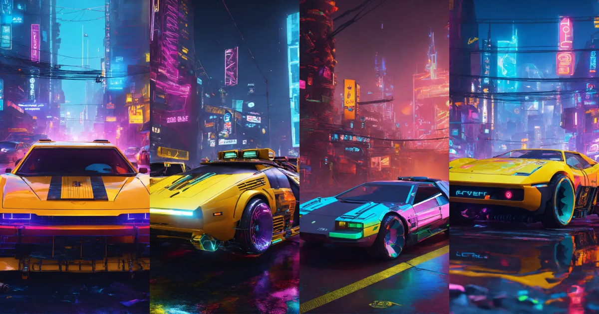 Lexica - Cyber punk cars 3d