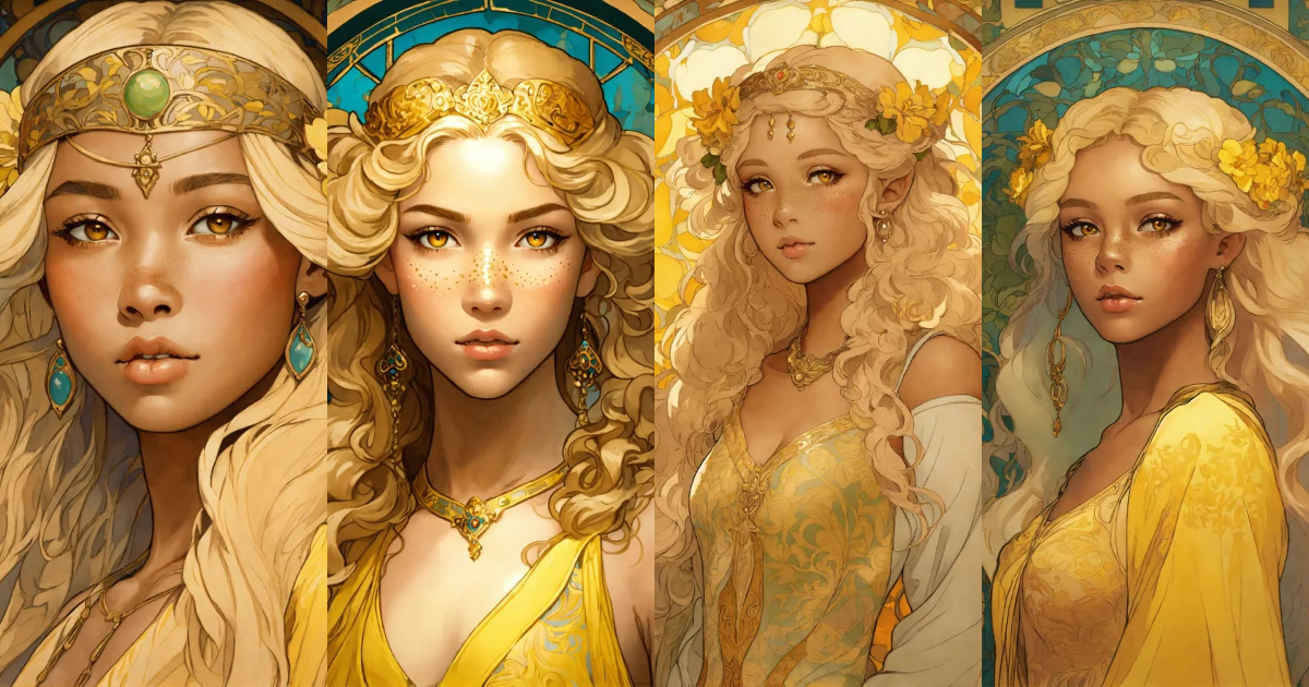 Lexica - Portrait of a young elf biracial princess with tan bronze skin ...