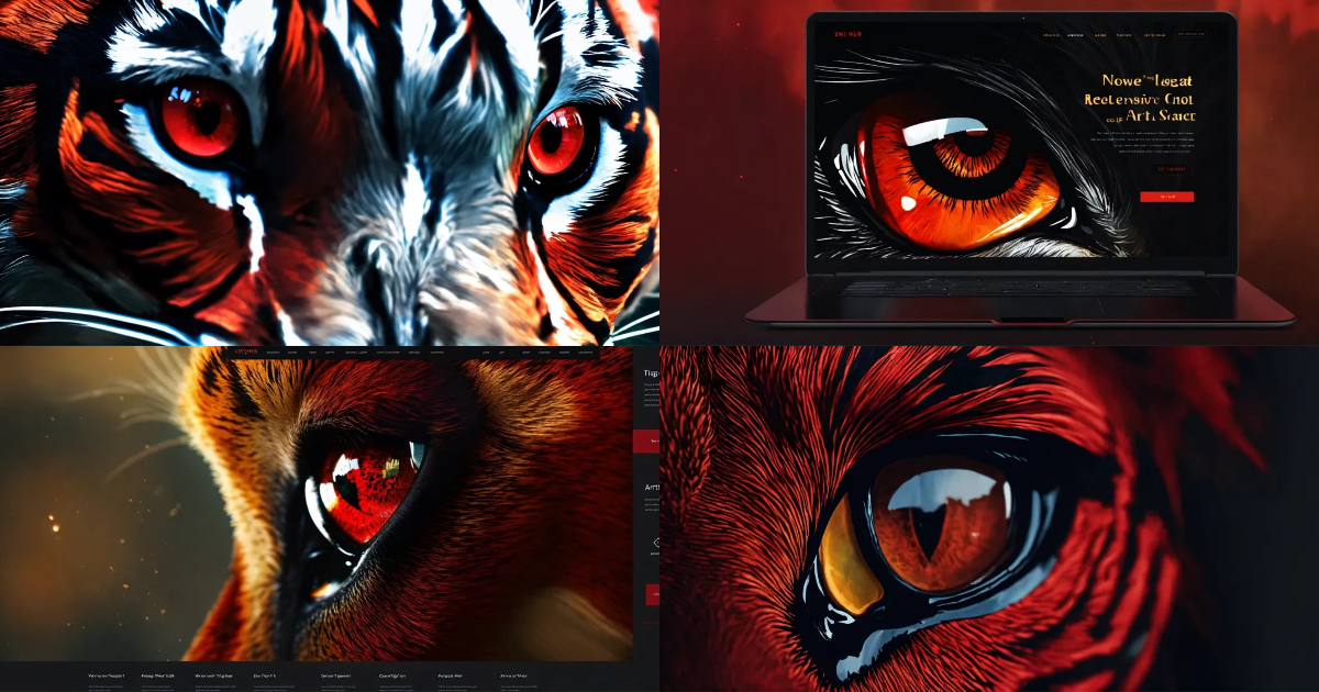 Lexica - Beautiful landing page website design of a close up of an art ...