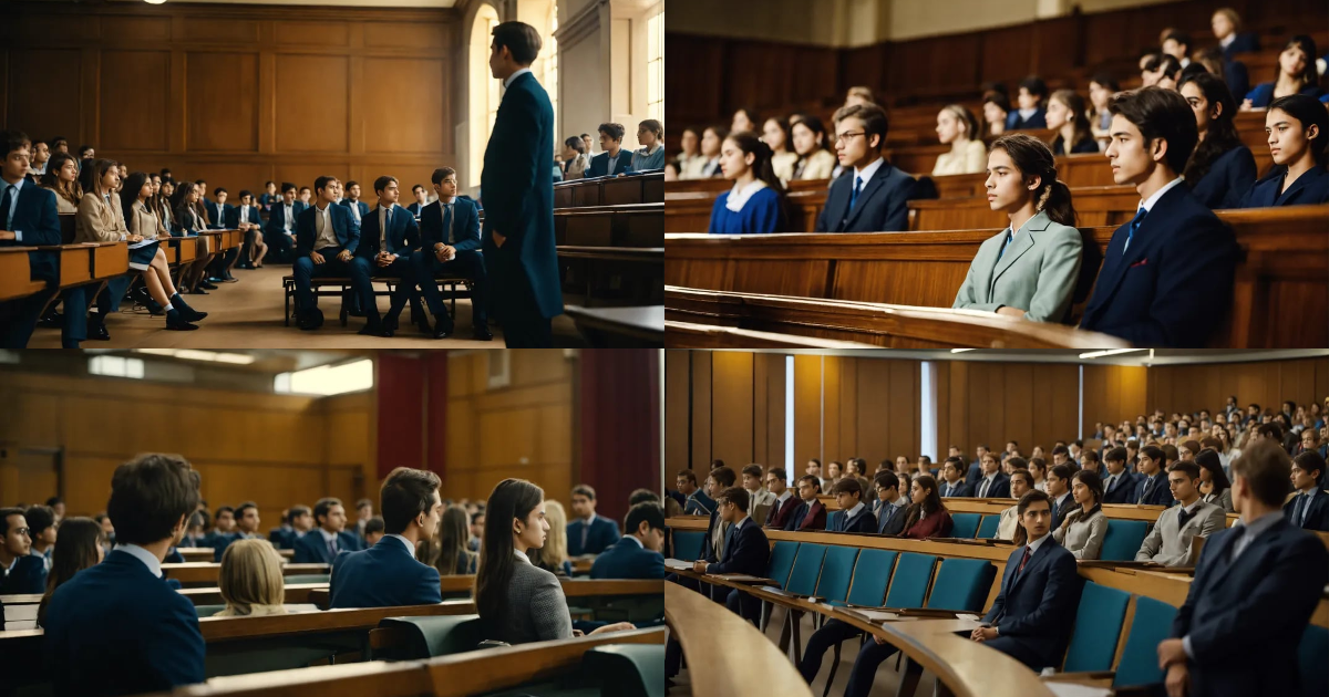Lexica - High young nobles in endless dresses and suits sit in a ...