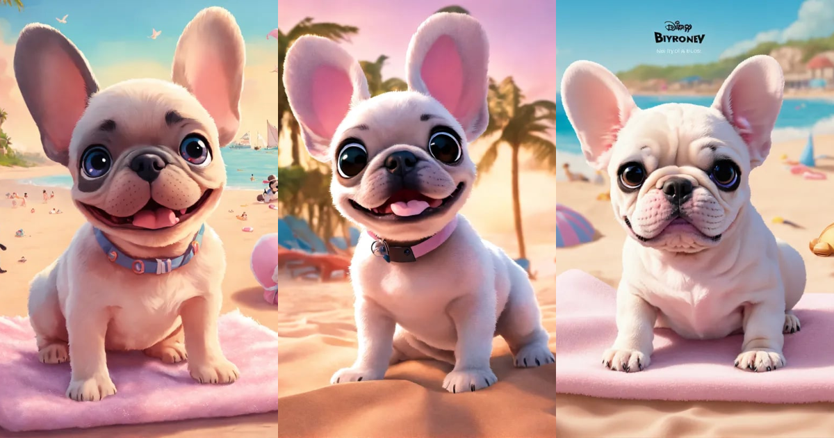 Lexica - A Disney Pixar inspired movie poster. A French Bulldog puppy ...