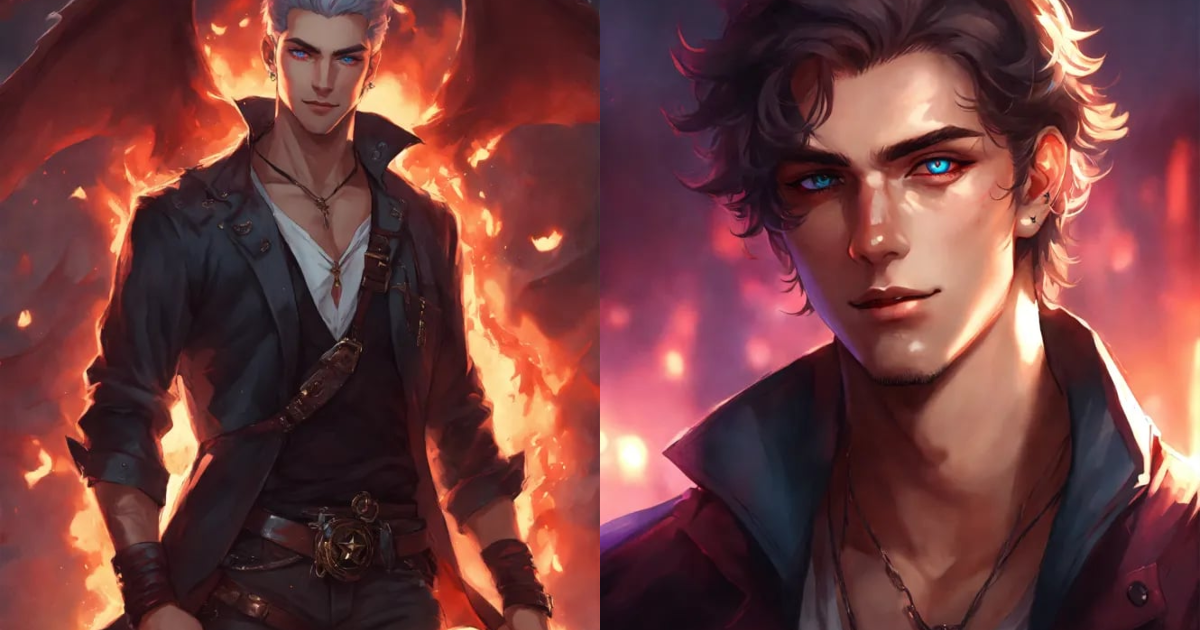 Lexica - A handsome rockstar type guy with heterochromia possessed by a ...