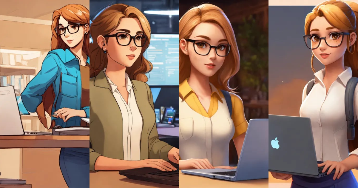 Lexica - A white intelligent, attractive female cartoon character ...