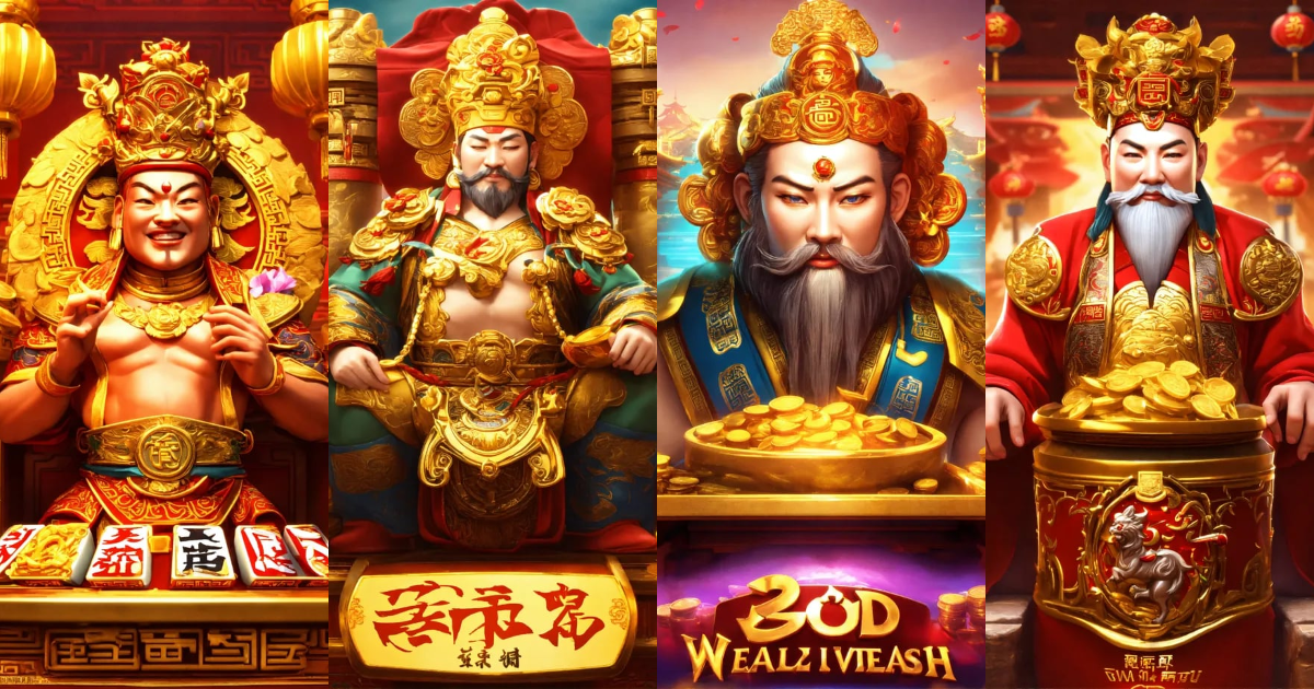 Lexica - 3D god of wealth (Chinese) slot machine game realistic
