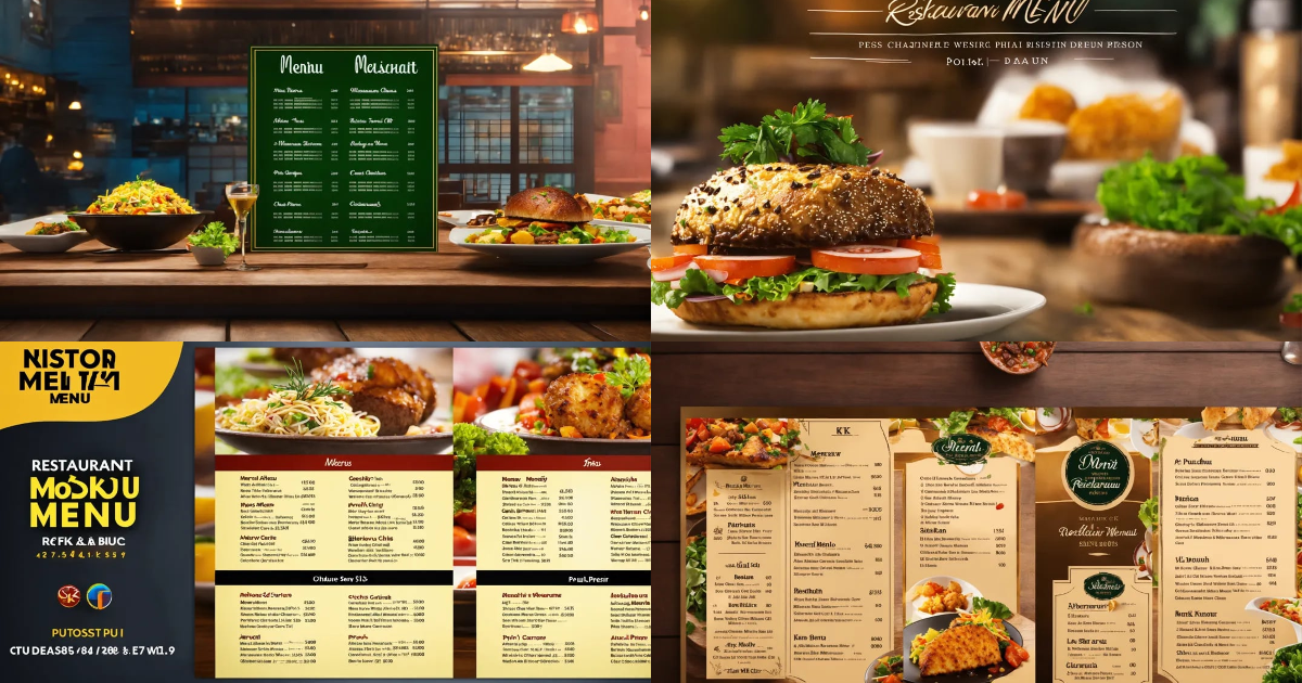 Lexica - Restaurant menu photoshop design 4k