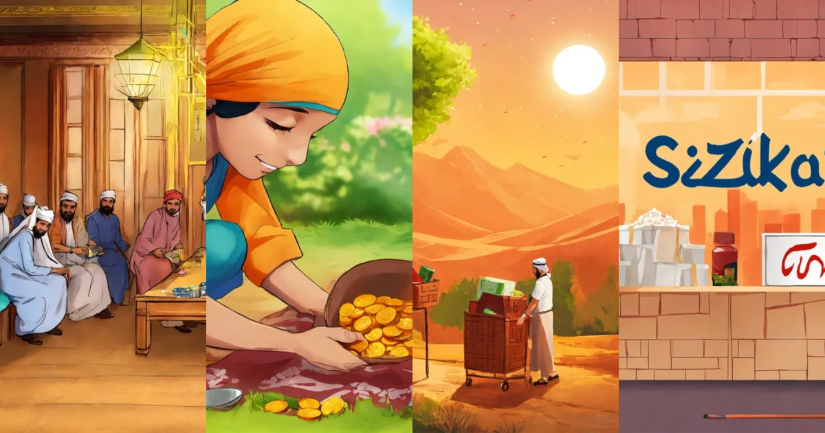 Lexica - Prompt for "Zakat" (Charity) Generate visuals for "زکوٰۃ ...