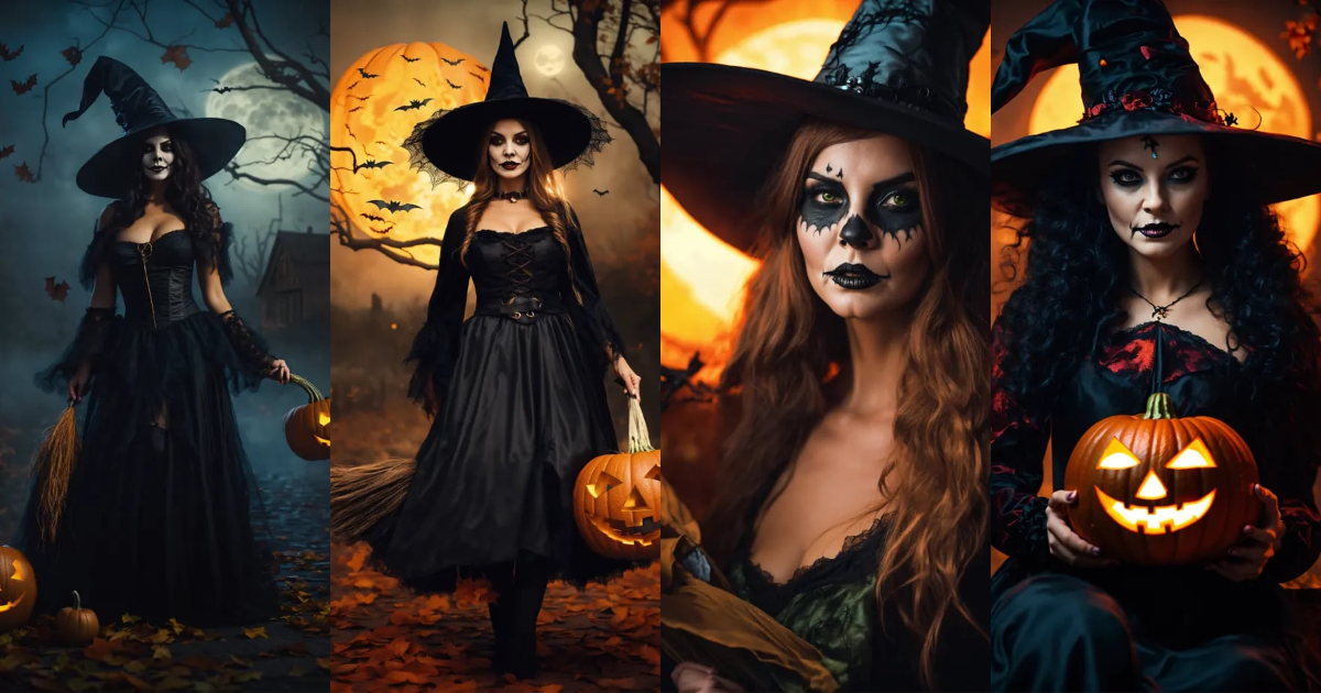 Lexica - Halloween scary witch,4k,