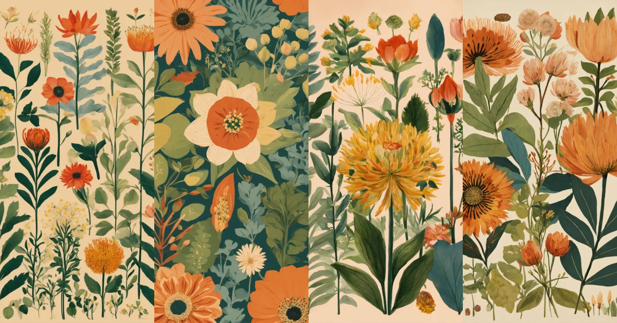 Lexica - Folk botanical graphic design