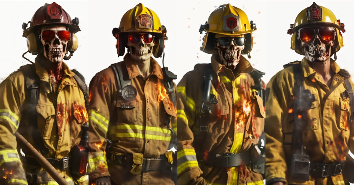 Lexica - Dead fireman zombie with big axe crushing somebody's scull in ...