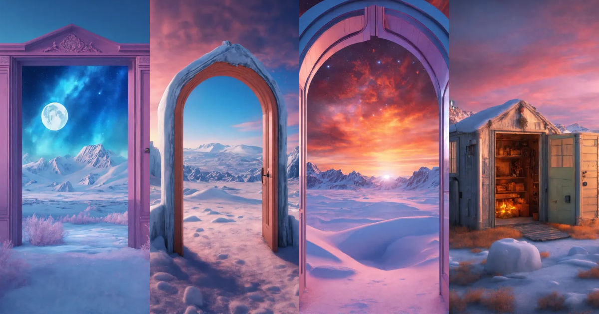 Lexica - The most trippy scene imaginable, in arctic tundra, detailed ...