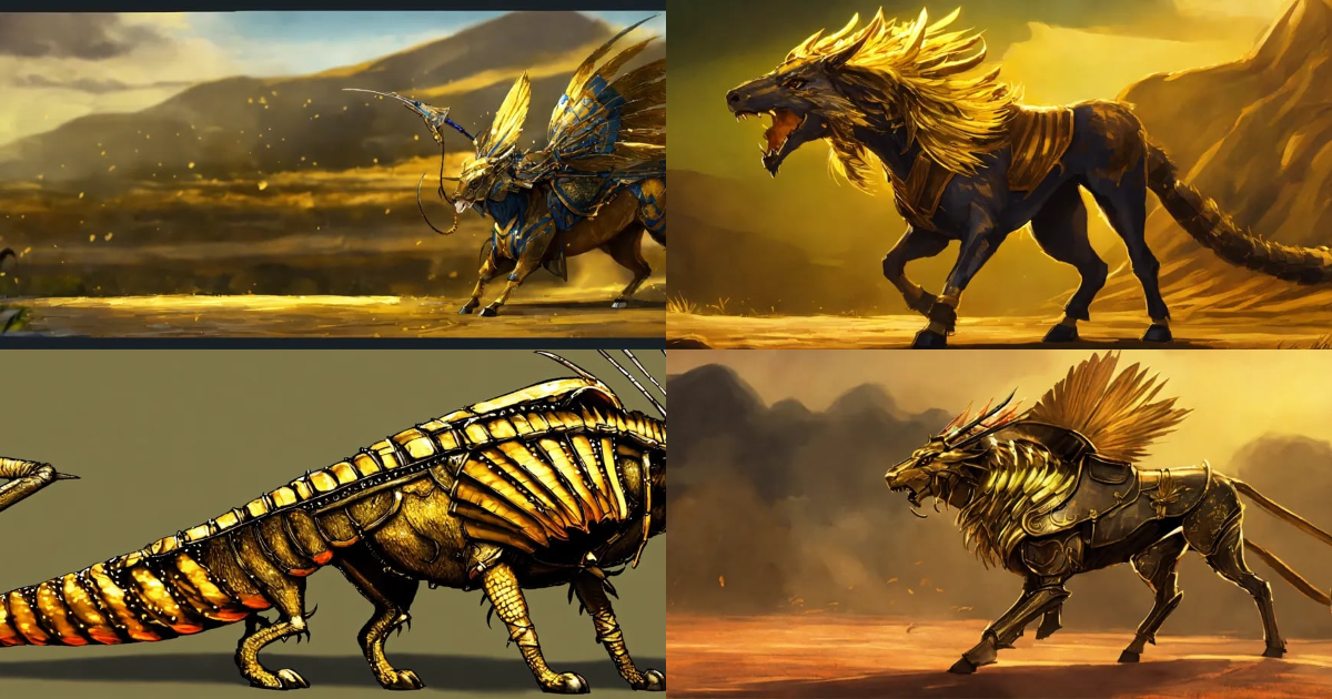 Lexica - Draw a locust in the shape of a horse prepared for battle. On ...