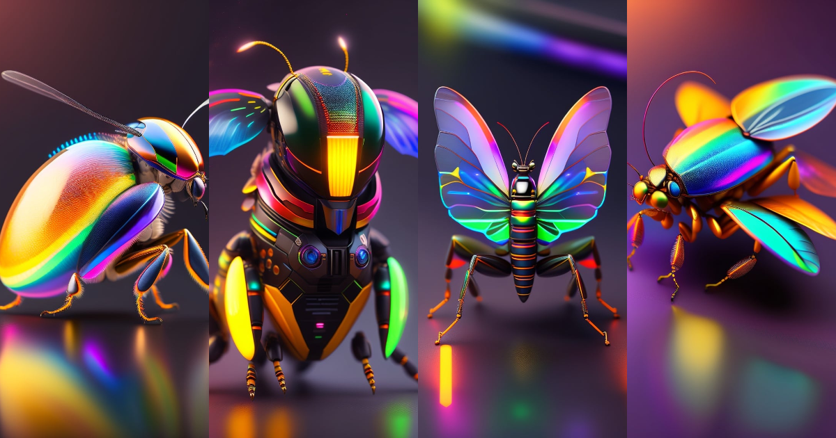 Lexica - Rainbow firefly insect - Figure Mode ultrahd, 8k, cyberpunk ...