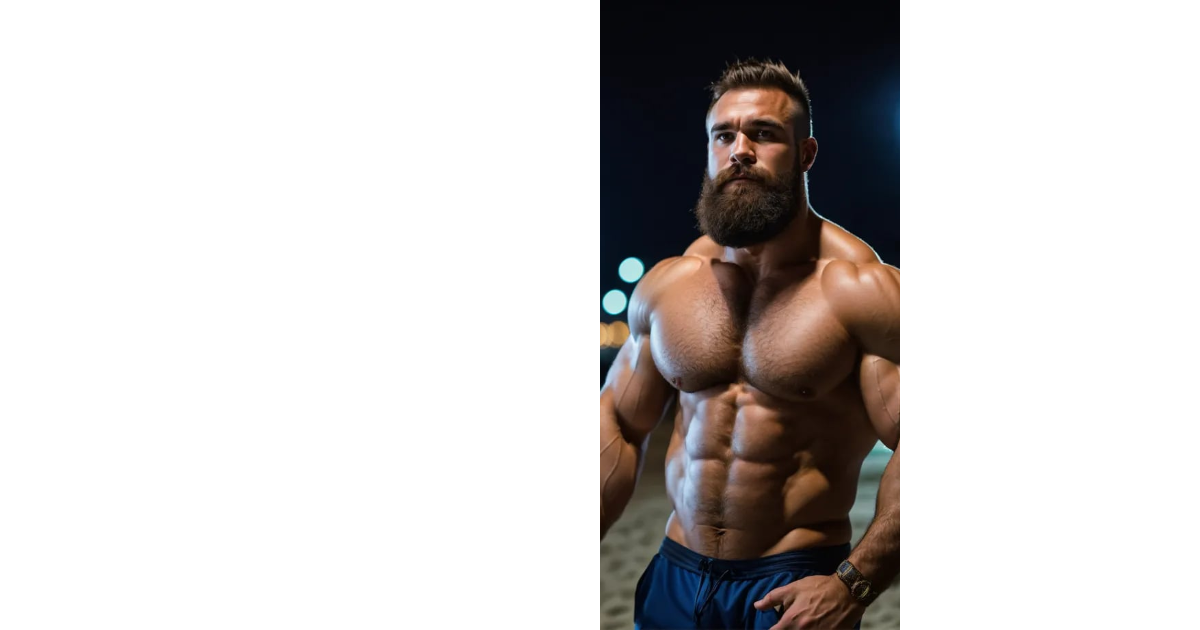 Lexica - 30-year-old hairy man with big muscles, big bodybuilder, body ...