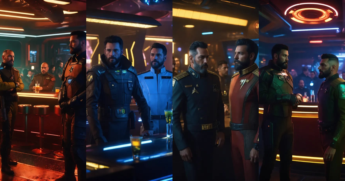Lexica - White male starfleet officer with black hair and 50 year old ...