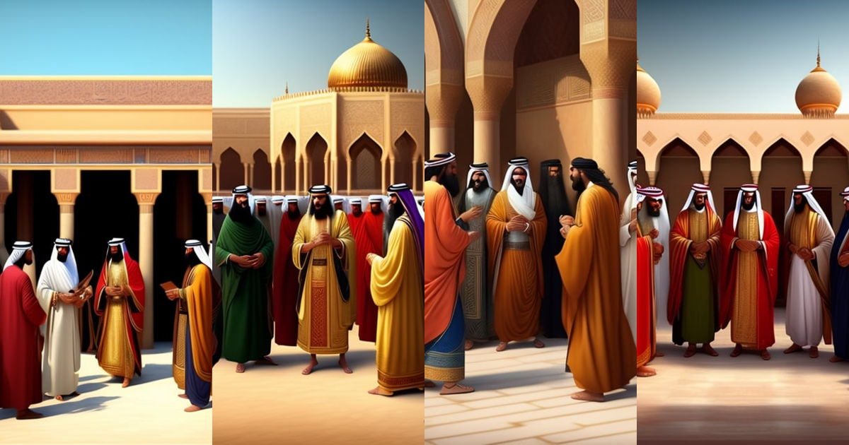 Lexica - A photo realistic digital art of an 8th century group of eight ...