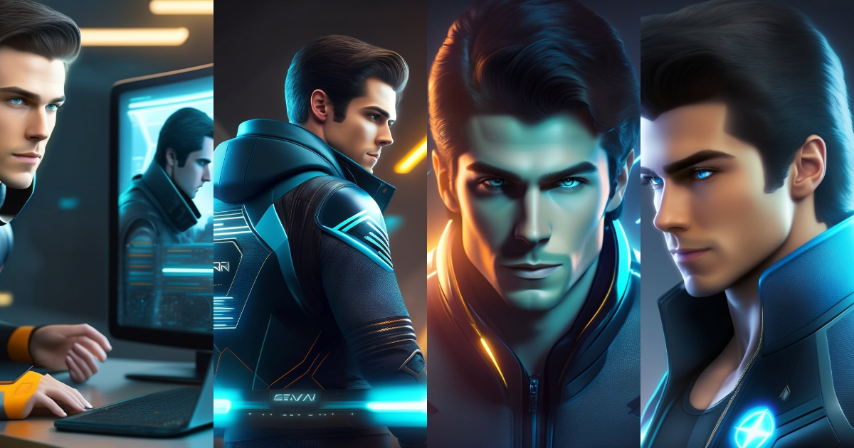 Lexica - "Tron: Legacy." developer, coding, programming. a young man ...