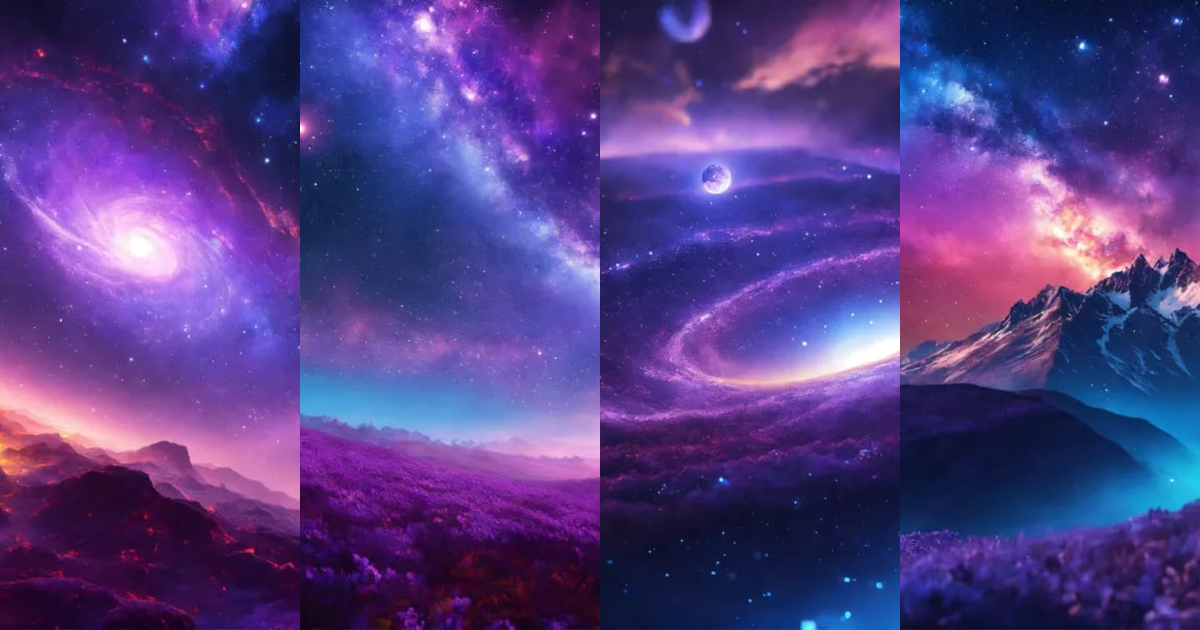Lexica - Violet Blue galaxy, intricate designs, 8K, super sharp ...