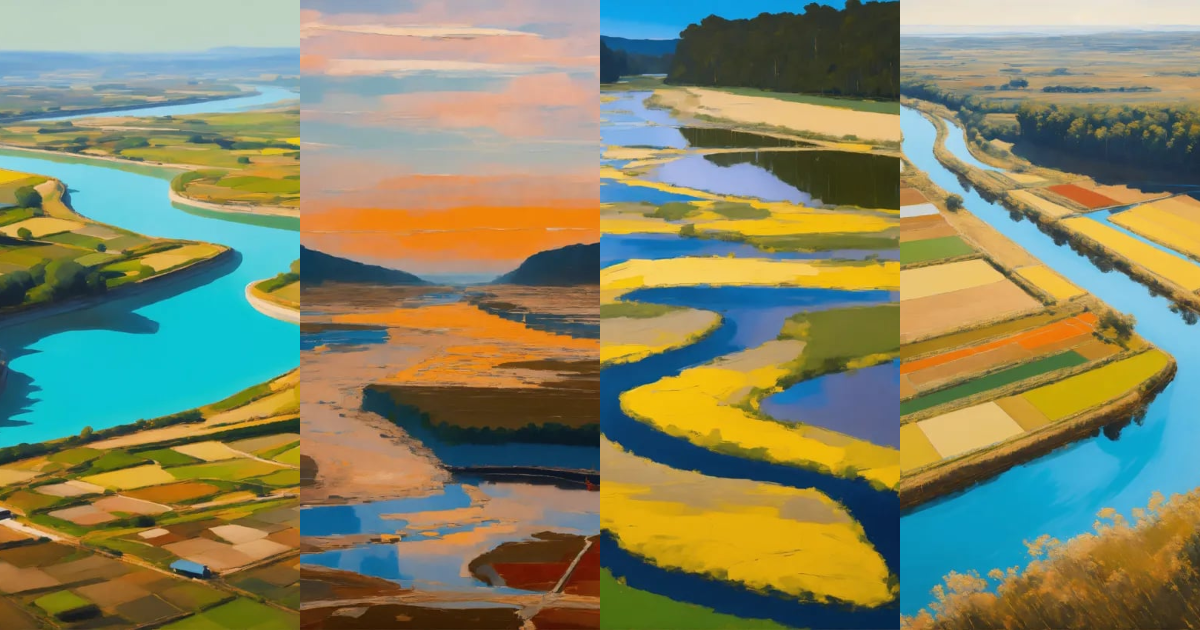 Lexica - Recursive large, river, recursive art, oil painting, recursive ...