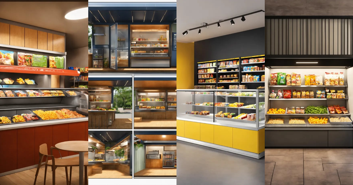 Lexica - Please help me design a 10m2 snack store with a refrigerator ...