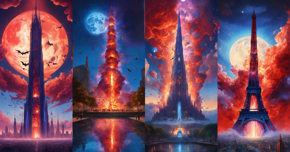 Lexica - All glassblowing superrealism style big high tower in the ...