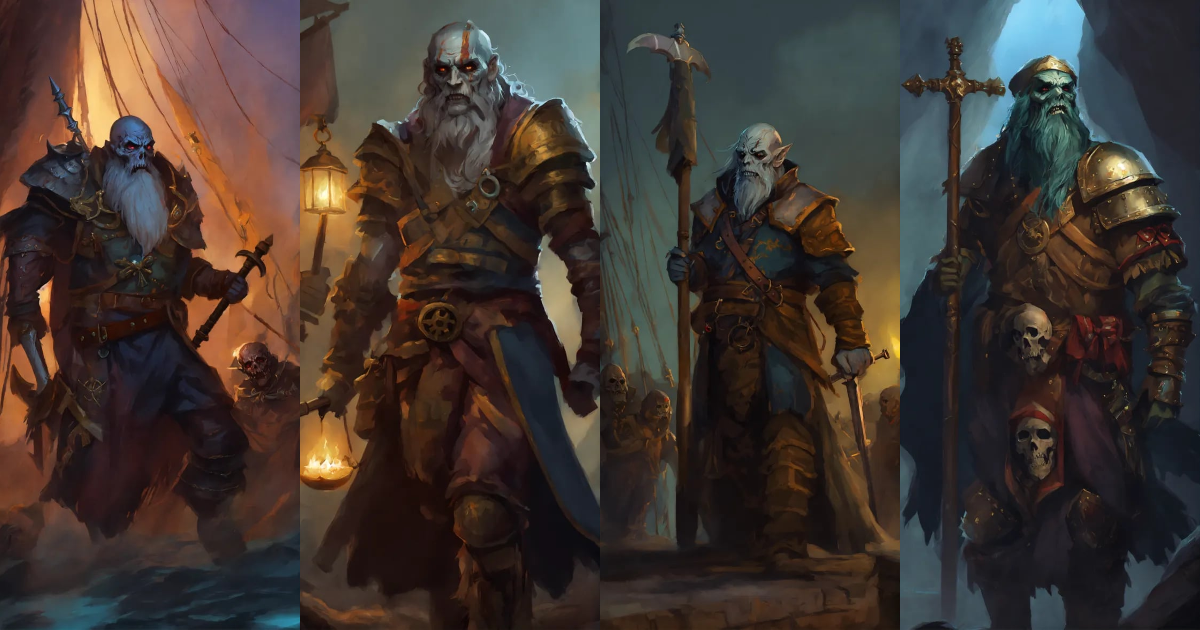 Lexica - Undead Duergar Sailors, digital painting