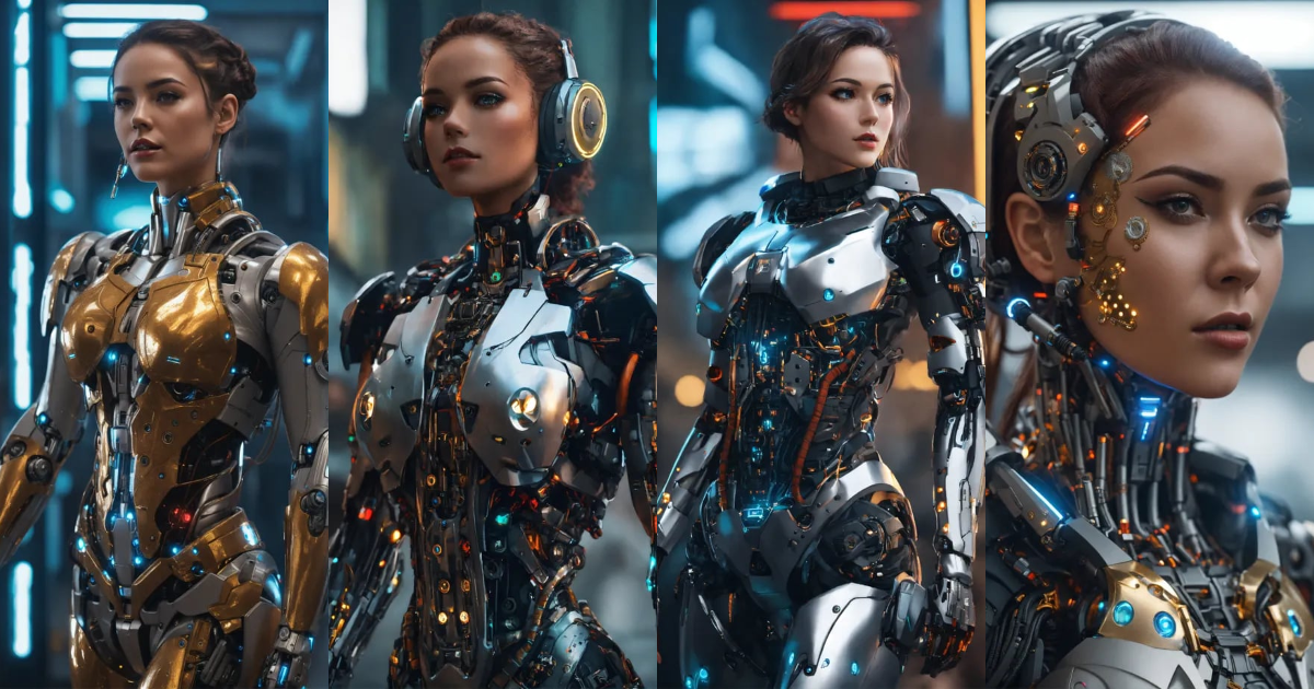 Lexica - Precision realism, 8k, cyborg woman, robotic outfit