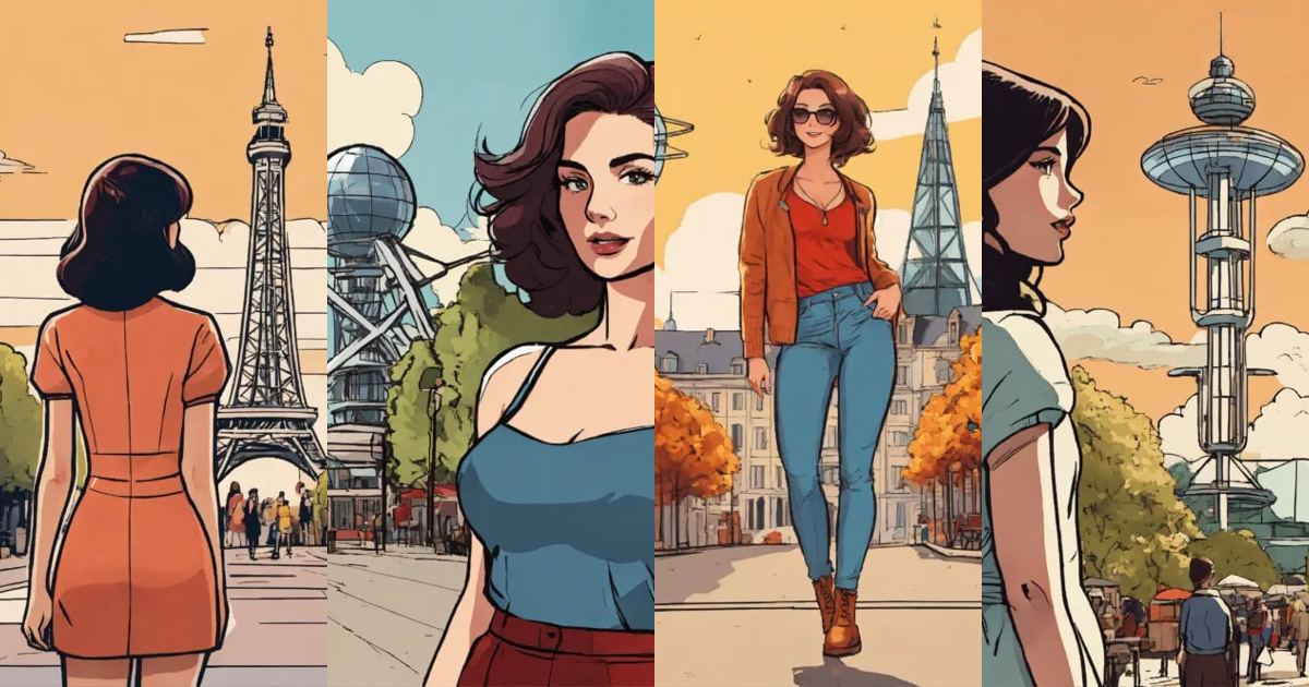 Lexica - A european comic style hand drawn cartoon of a hot girl ...