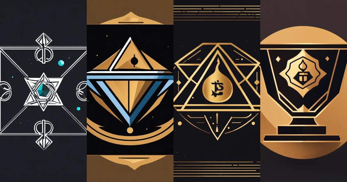 Lexica - Square flat design logo, materialistic icon style, flat style ...