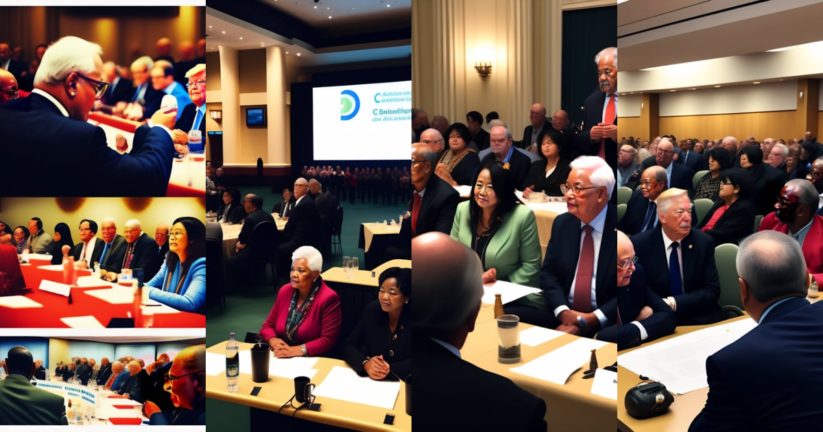 Lexica - Citizens assembly filled with diverse citizens of many races ...