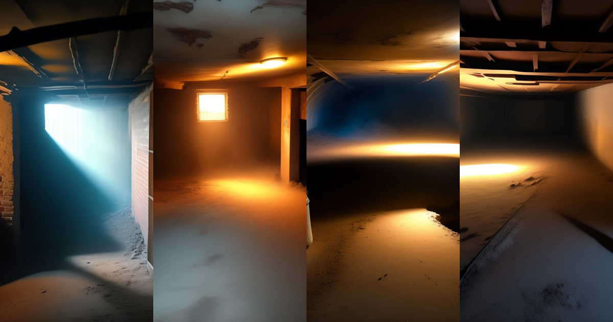 Lexica - An old and dusty basement covered in cobwebs