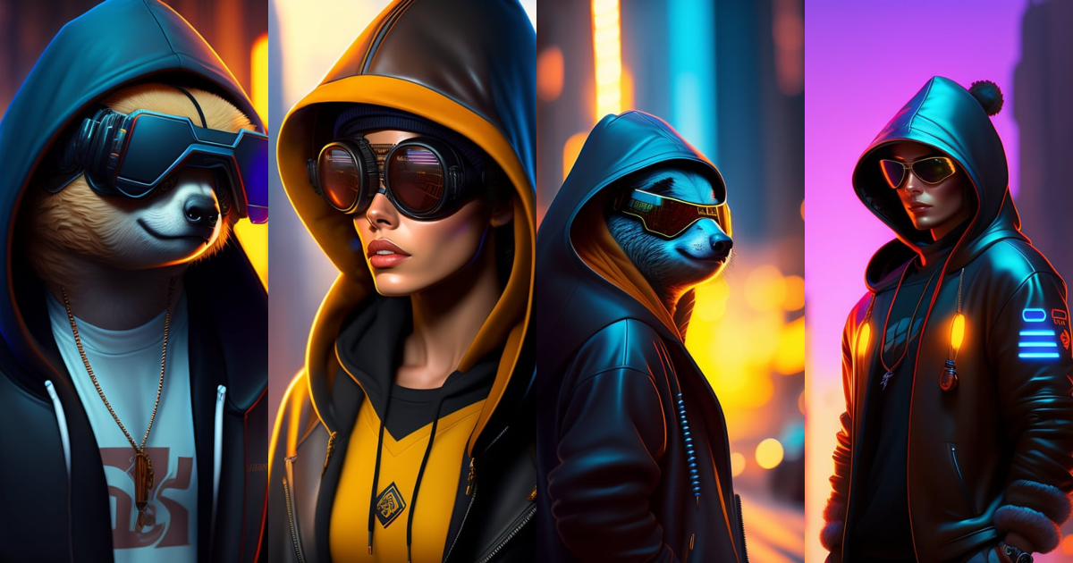 Lexica - 2D comic art of sloth, hacker wearing hoodie,computer ...