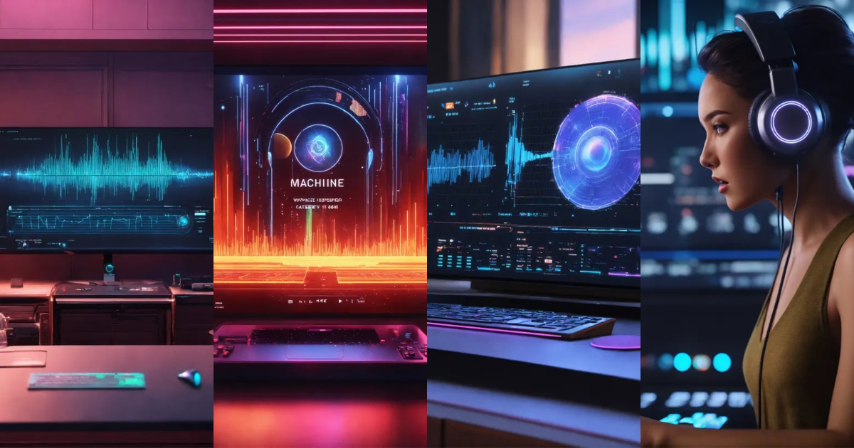 Lexica - A voice visualizer on screen machine with personality, waveform, realistic, futuristic ...