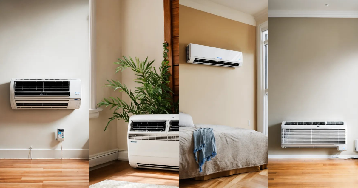 Lexica - Photo of an expensive air conditioner on a white wall in home