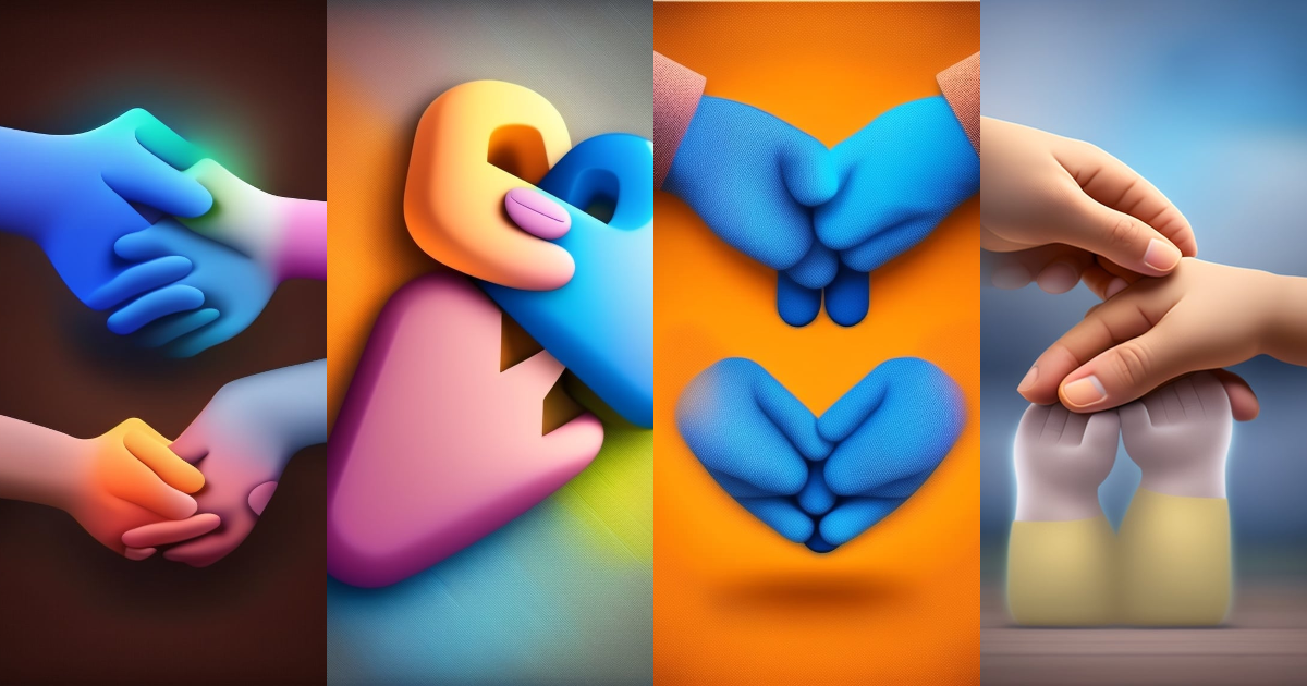 Lexica - Two small hands are lovingly held, a symbol of unity between ...