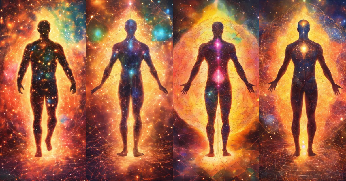 Lexica - Colored pencil drawing of energetic meshes around a masculine ...