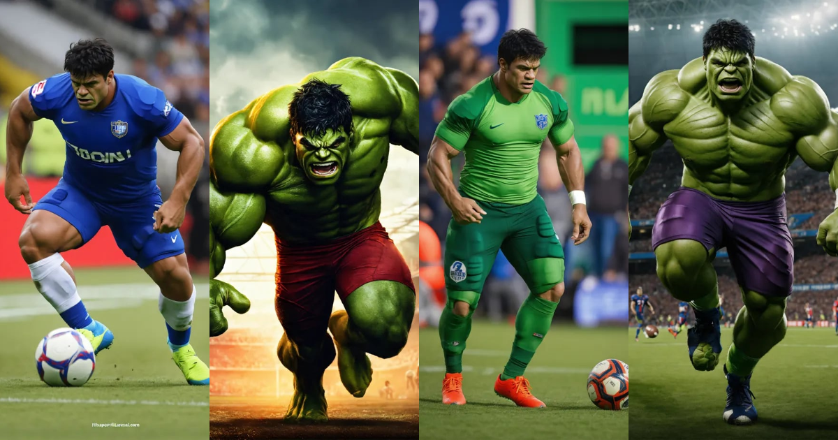 Lexica - Hulk as a player football at the fild